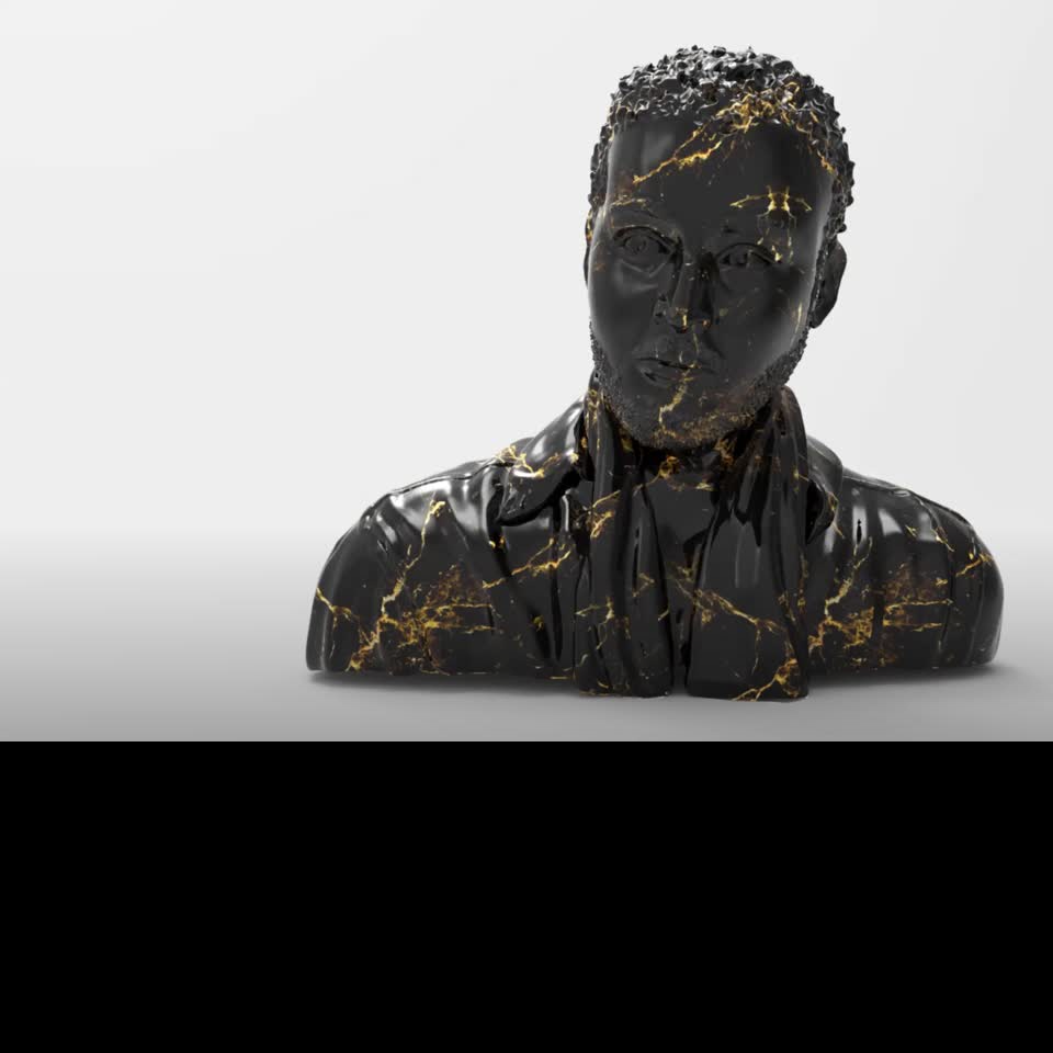 Emperor Koceila Chougar - Black Marble Sculpture | Foundation
