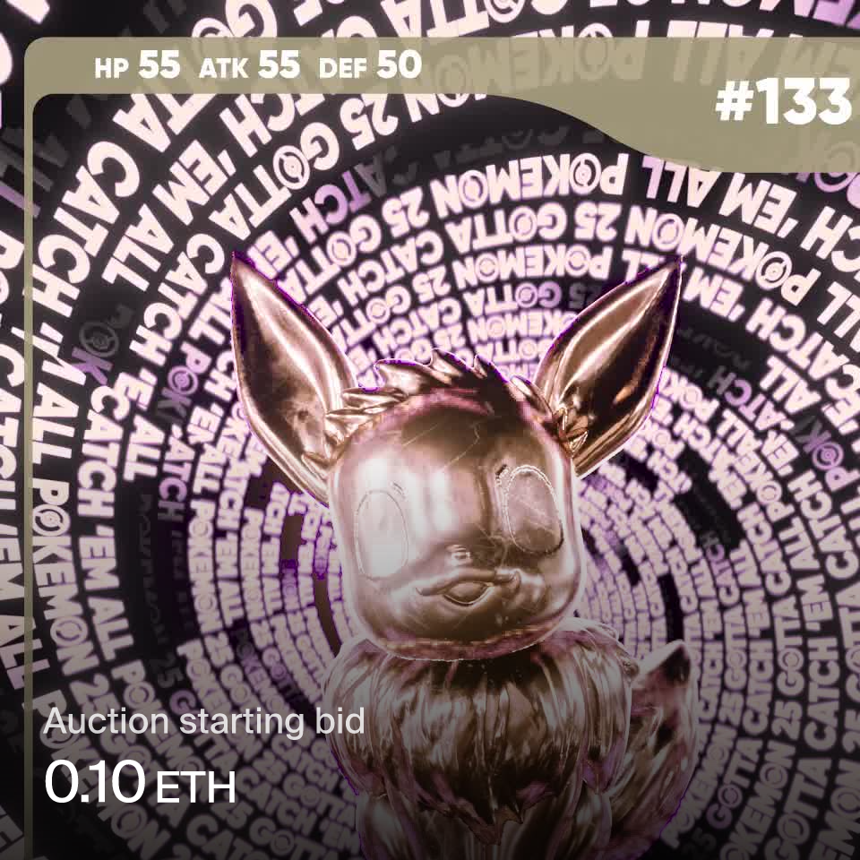 GOLD EEVEE | POKEMON CRYPTO CARD | Foundation