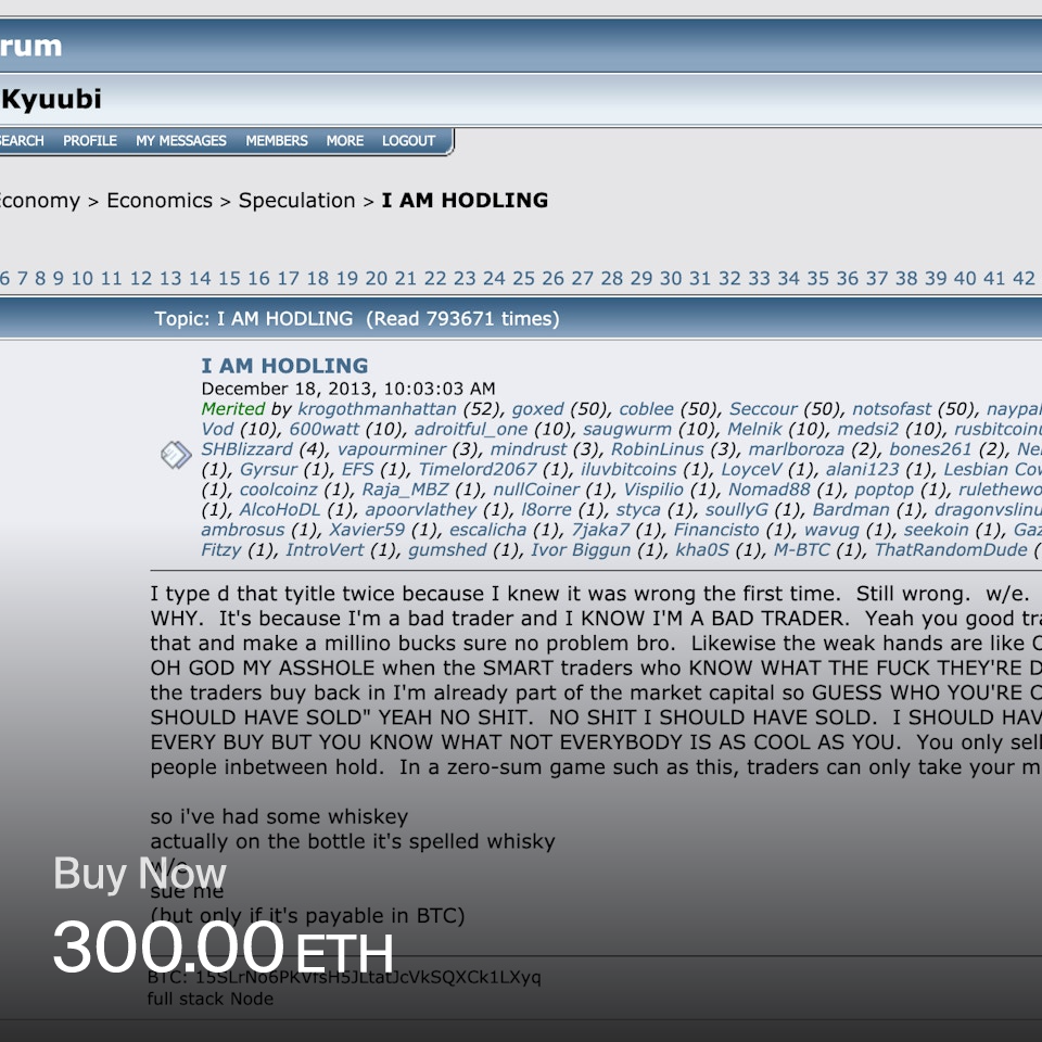 I AM HODLING | Foundation